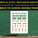 Back to School Teacher Royal Icing Transfer Sheet Template, Apple ...