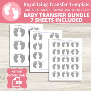 Royal Icing Transfer Sheet for Baby Shower, Royal Icing Transfer ...