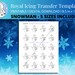 Snowman Royal Icing Transfer Sheet Christmas Royal Icing Transfer ...