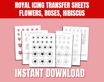 Daisy Royal Icing Transfer Sheet - Etsy