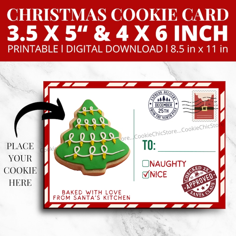Christmas Cookie Card - Etsy