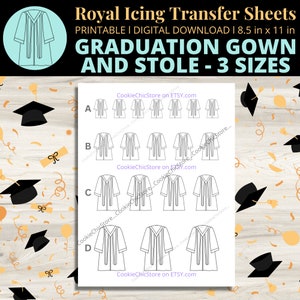 Graduation Transfer Sheet Royal Icing Template Bundle Pack, Graduation ...