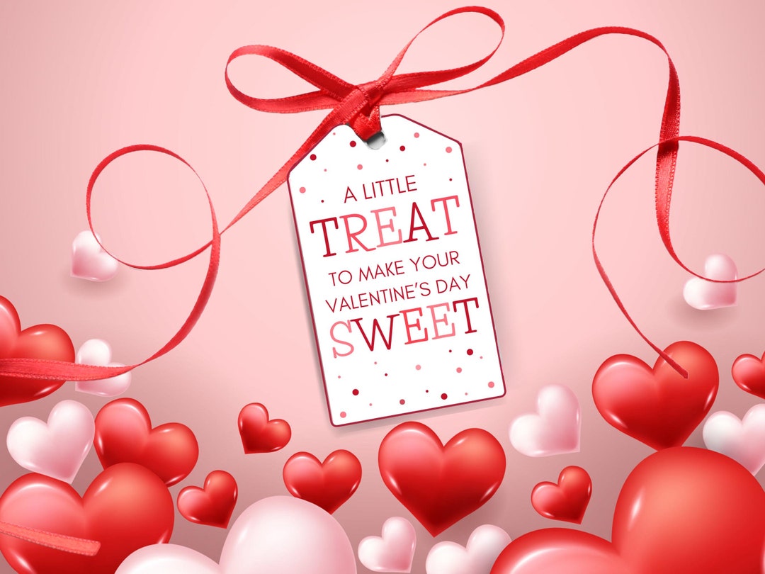 Valentine Day Gift Tag, Printable Little Sweet Treat Vday Sugar Cookie ...