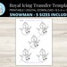 Snowman Royal Icing Transfer Sheet Christmas Royal Icing Transfer ...