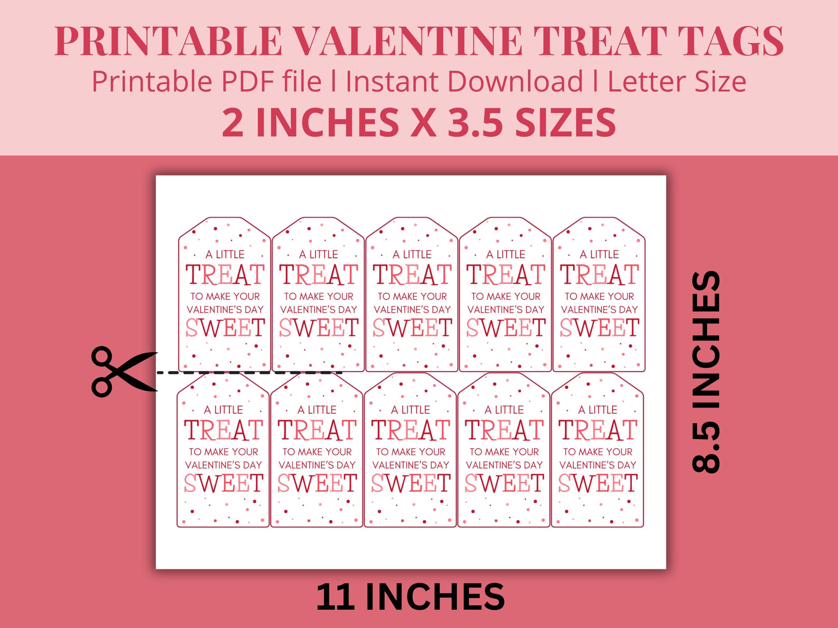 Valentine Day Gift Tag, Printable Little Sweet Treat Vday Sugar Cookie ...