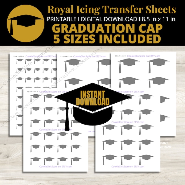 Graduation Cap Transfer Sheet - Etsy