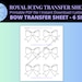 Bow Royal Icing Transfer Sheet Bow Cookie Transfer Template Digital ...