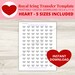 Heart Royal Icing Transfer Sheet, Valentines Day Cookie Transfer ...