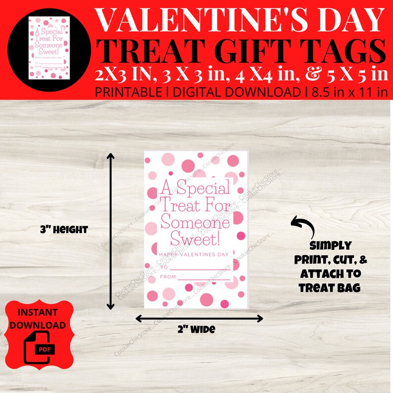 Printable Valentine Gift Tags for Classroom Valentines - Etsy