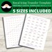 Santa Mustache Royal Icing Transfer Template, Christmas RI Transfer ...