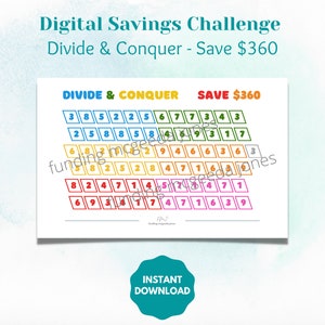 Four Digital Flashcard Savings Challenge Bundle | Printable | Instant ...