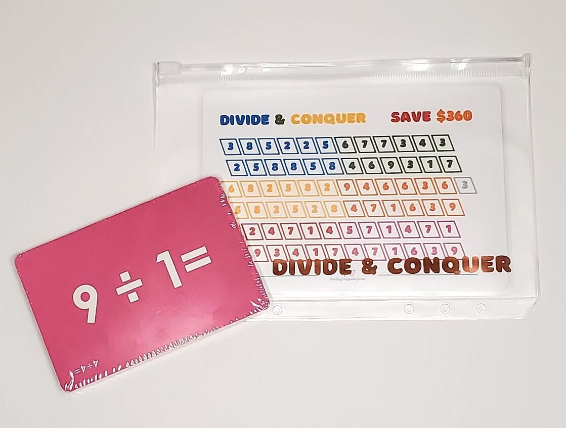 Divide and Conquer A5 Challenge Kit Flash Card Challenge - Etsy