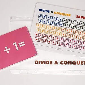 Divide and Conquer A5 Challenge Kit | Flash Card Challenge | Printed ...