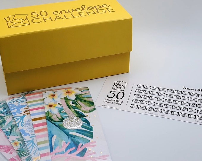 50 ENVELOPE CHALLENGE Box | No Fold | Scratch-off Challenge | Two Games ...