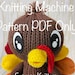 Turkey Knitting Machine Pattern PDF ONLY Addi Sentro - Etsy