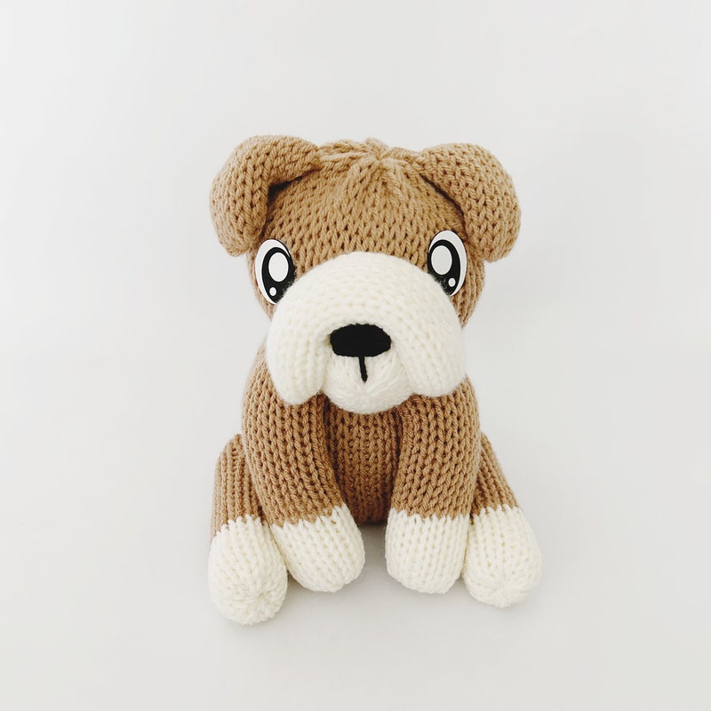 Bulldog Knitting Pattern - Etsy