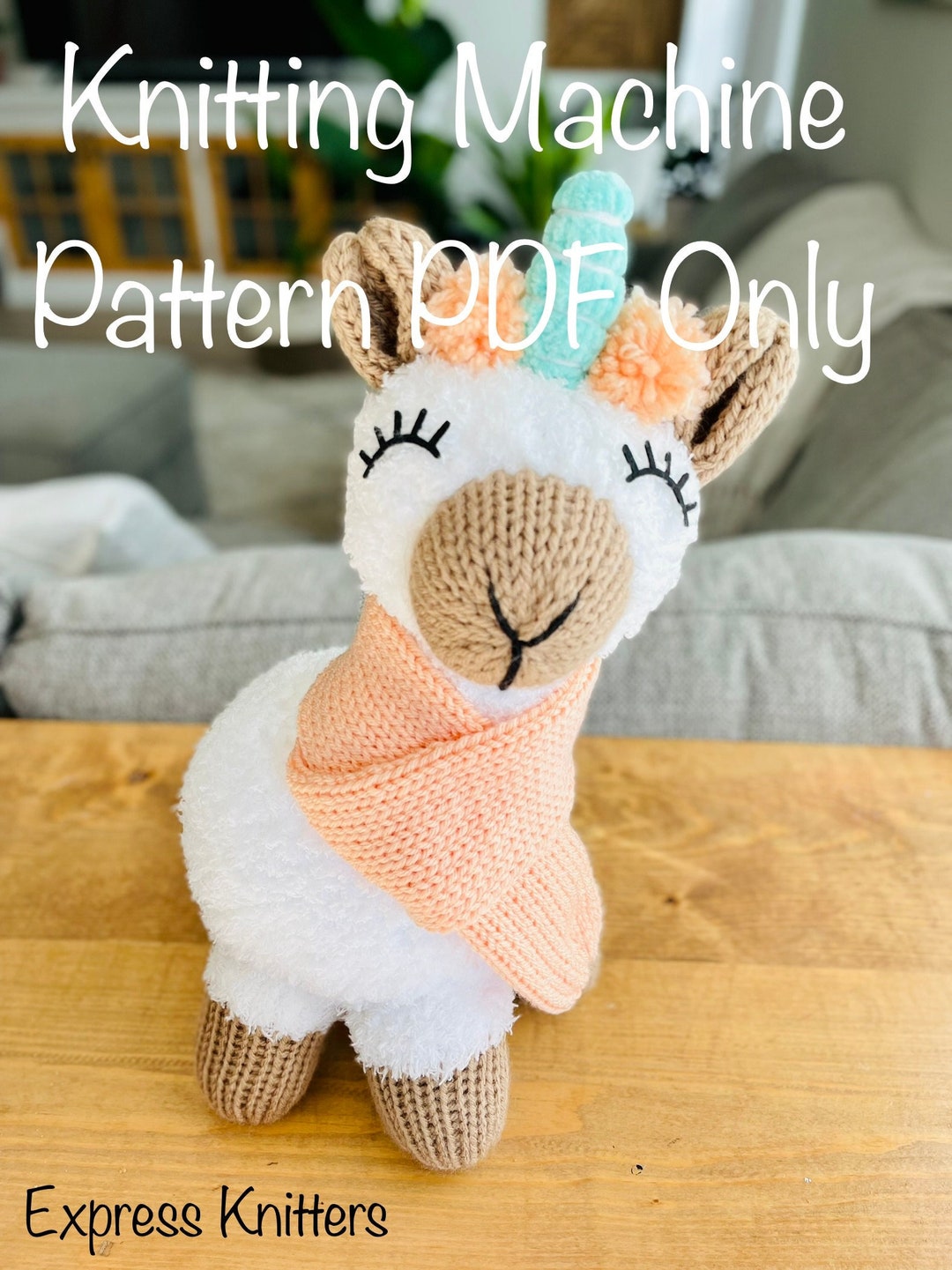 Alpaca Llama Alpacas Collection Knitting Machine Pattern PDF ONLY Addi ...
