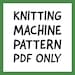 Sunflower Pillow Knitting Machine Pattern PDF ONLY Addi Sentro - Etsy