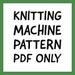 Highland Cow Knitting Machine Pattern PDF ONLY Addi Sentro - Etsy
