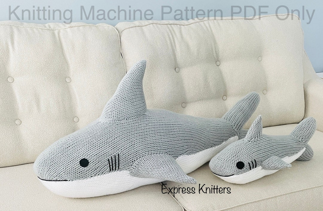 Giant & Baby Shark Knitting Machine Pattern PDF Only Addi Sentro - Etsy