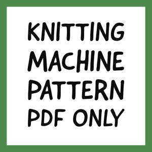 Gorilla Circular Knitting Machine Pattern PDF ONLY Addi Sentro - Etsy