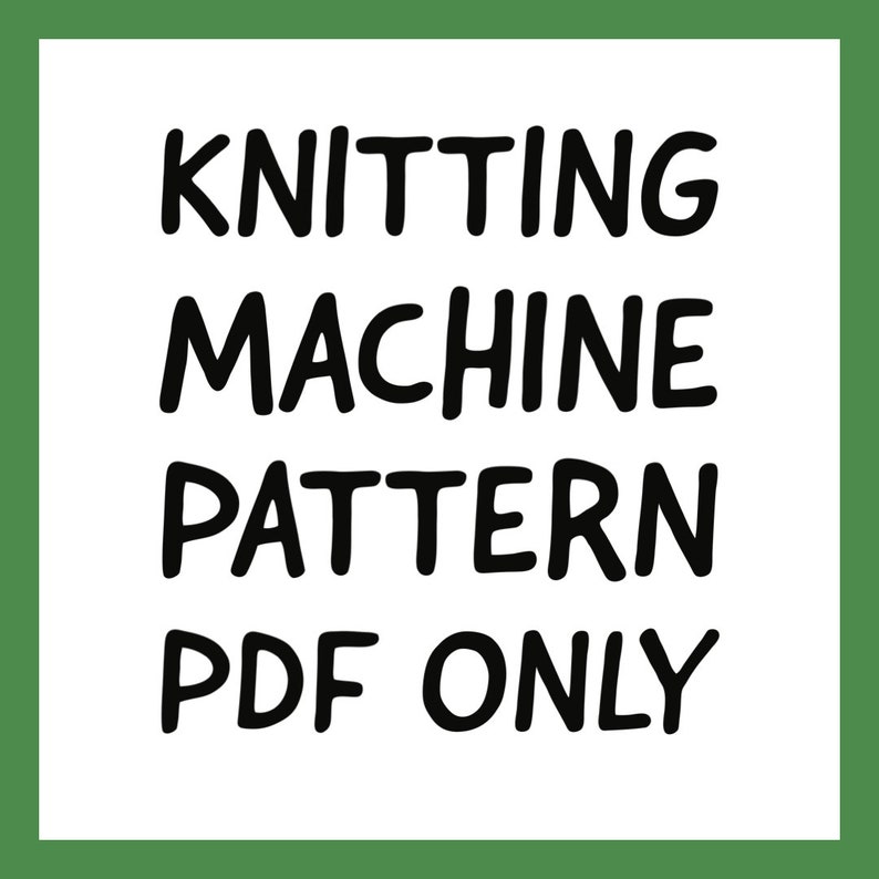 Gorilla Circular Knitting Machine Pattern PDF ONLY Addi Sentro - Etsy