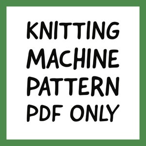 Rocking Horse- Knitting Machine Pattern PDF Only-addi Sentro - Etsy