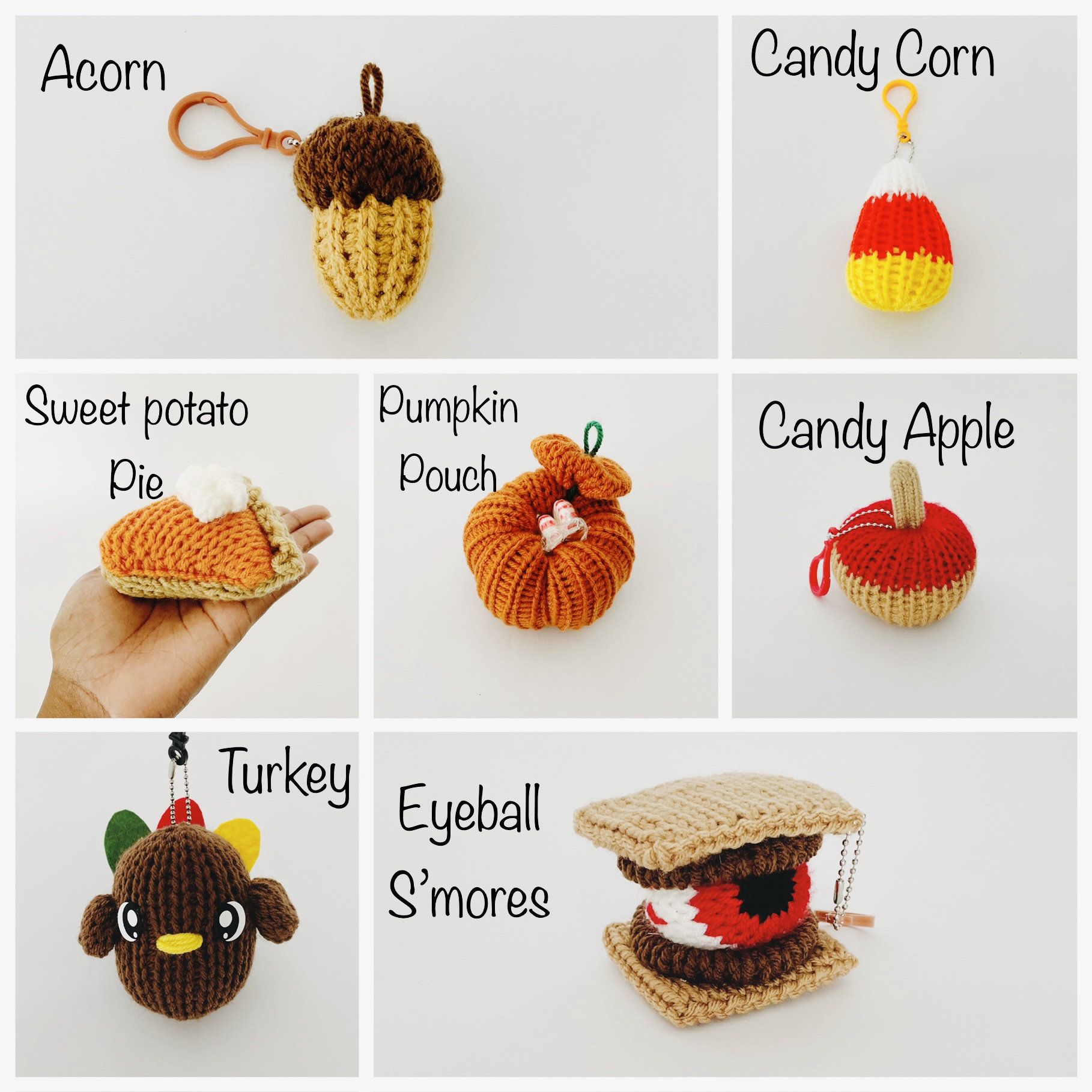 Fall Keychain Bundle Knitting Machine Pattern PDF ONLY Addi Sentro - Etsy