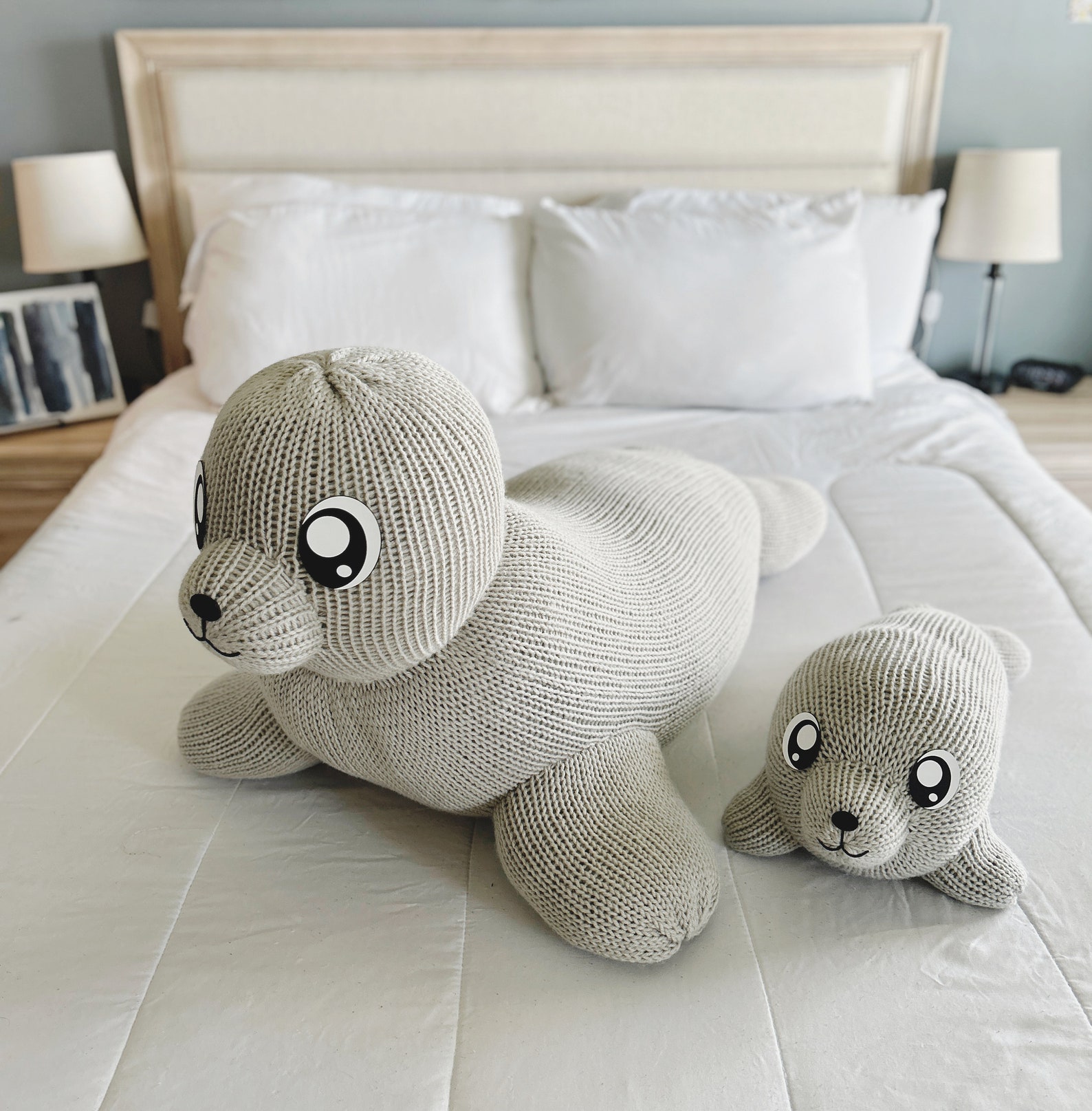 Giant and Baby Seal Knitting Machine Pattern PDF ONLY - Etsy