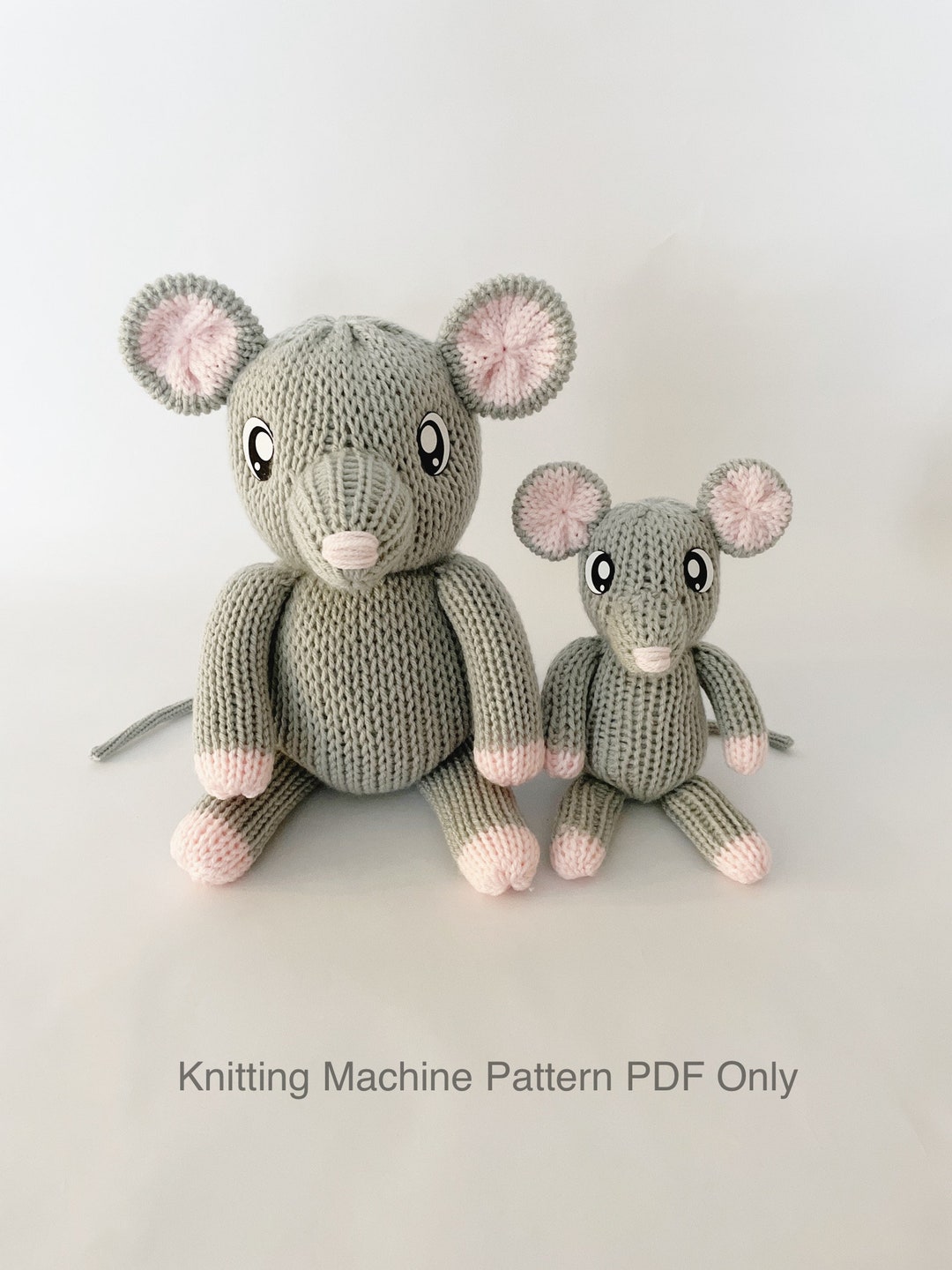 Mouse Knitting Machine Pattern PDF ONLY Addi Sentro - Etsy