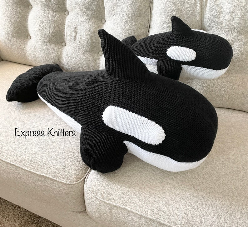 Giant & Baby Orca Whale Knitting Machine Pattern PDF Only Addi Sentro ...