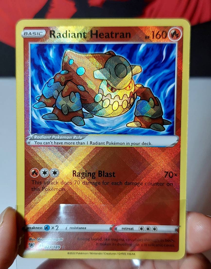 Pokemon Card RADIANT HEATRAN Ultra Rare 027/189 ASTRAL RADIANCE *MINT ...