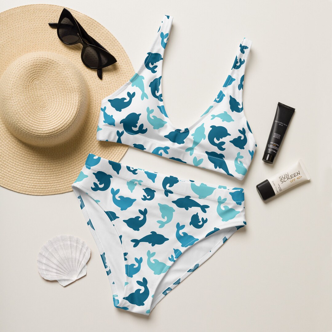 Dolphin Eco-friendly Recycled Bikini Earth Friendly Gift Idea Cute ...