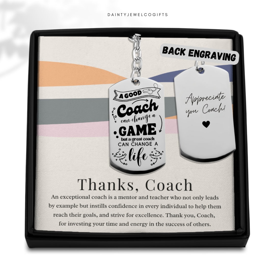 Personalized Coach Keychain, Thank You Gift for Coach, Cheer, Soccer ...