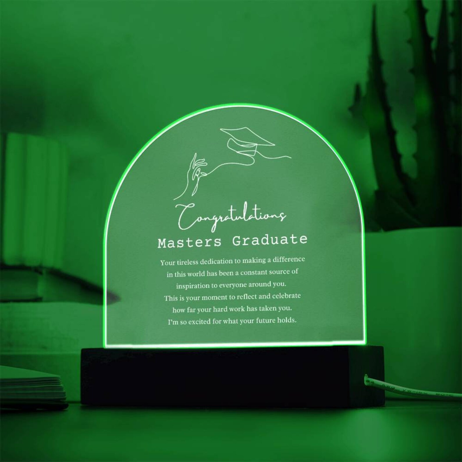 Masters Graduate Acrylic Arch, Masters Degree, Graduation Gift, Masters ...