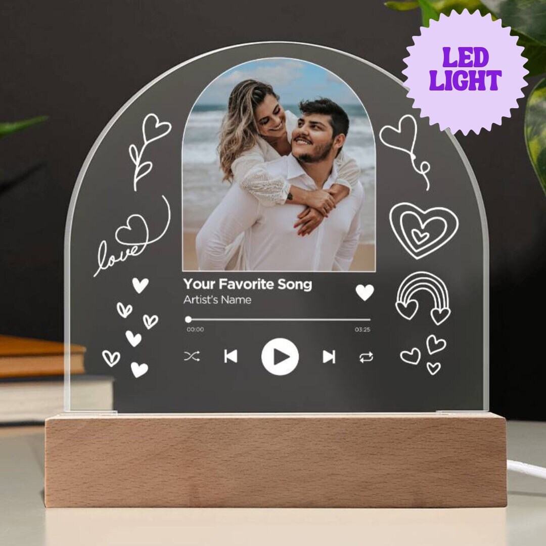 Personalized Music Plaque, Song Plaque Custom, Music Plaque, Boyfriend ...