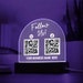 Custom Social Media Dual QR Code LED Acrylic Arch, Social Media Sign ...