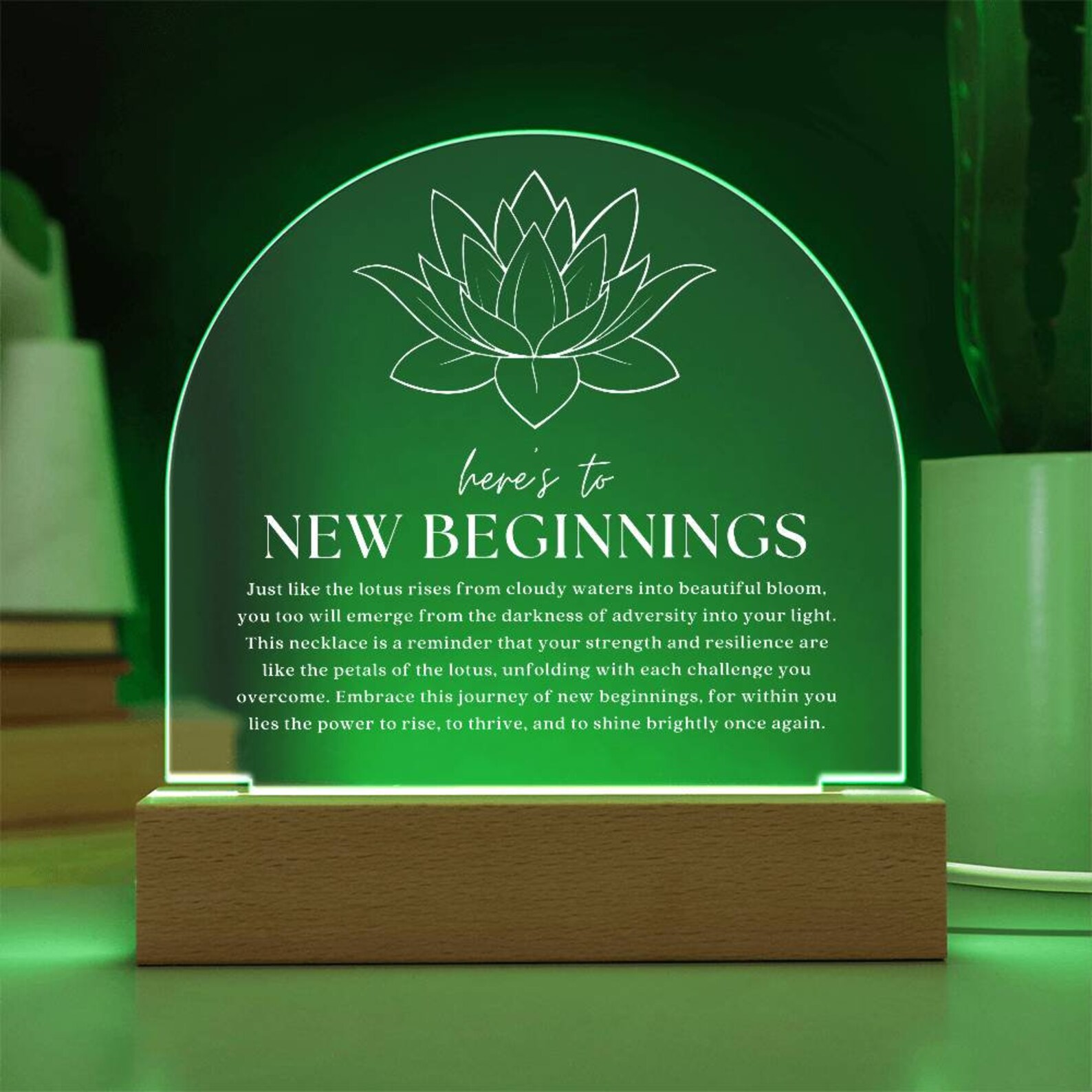New Beginnings LED Acrylic Arch, New Beginnings Gift, Fresh Start ...