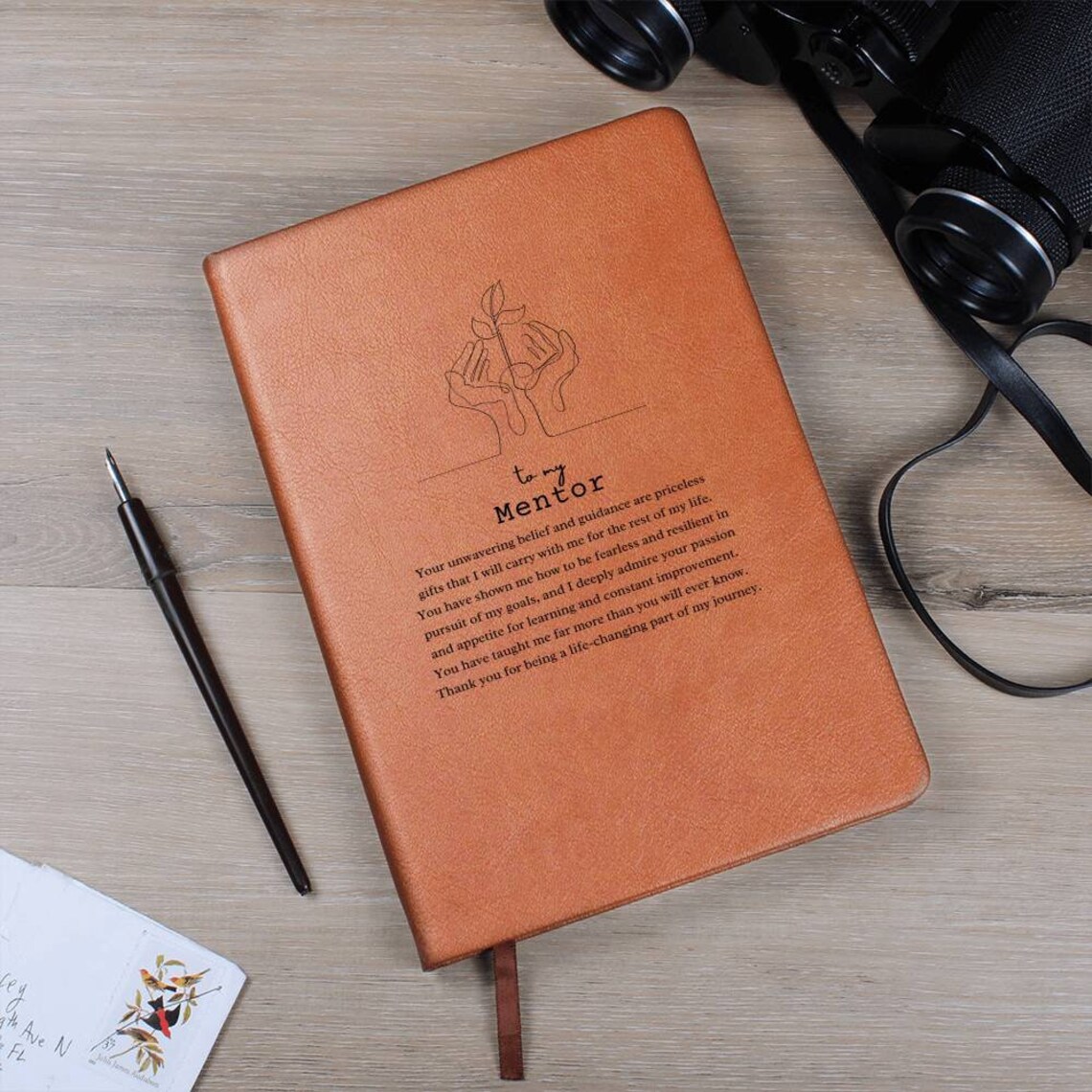 Custom Mentor Leather Journal Thank You Gift, Mentor Gift, Teacher Gift ...
