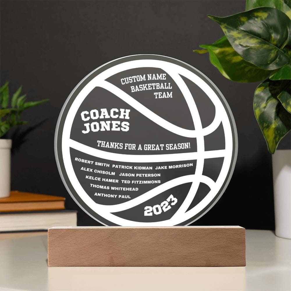 Custom Basketball Coach Gift Team Award Plaque, Basketball Team Gift ...