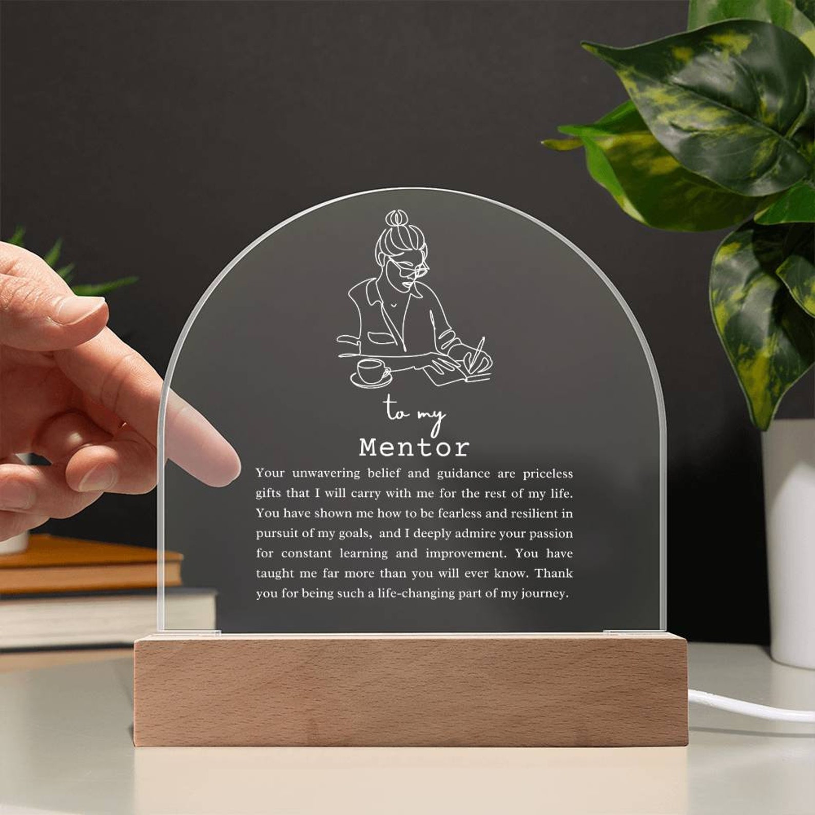 To My Mentor Acrylic Arch Thank You Gift, Mentor Gift, Teacher Gift ...