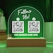 Custom Social Media Dual QR Code LED Acrylic Arch, Social Media Sign ...