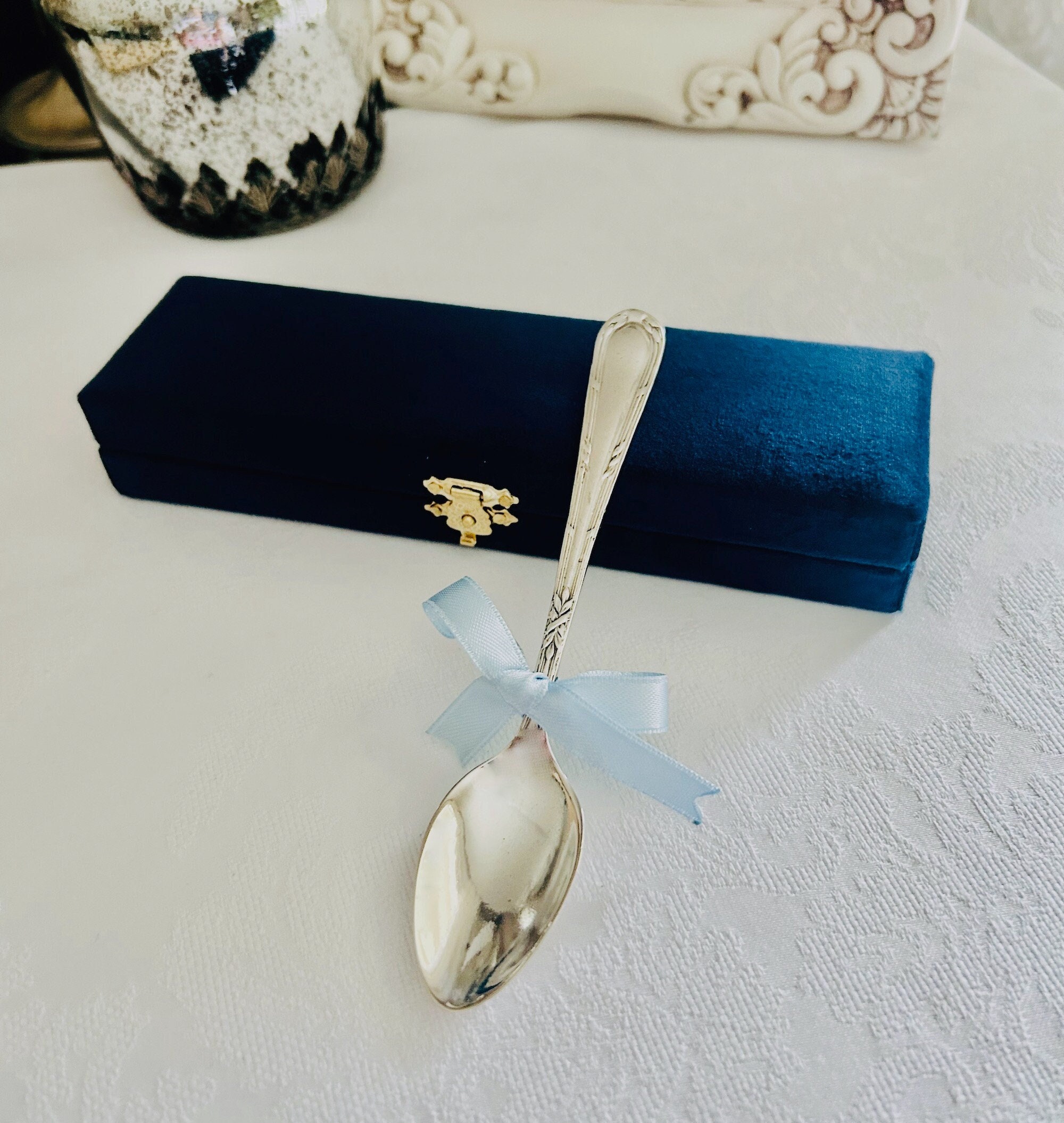 925 Sterling Silver Handmade Baby Spoon/baby Boy Gift/christening Gift ...