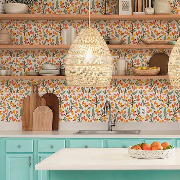 Kitchen Wallpaper - Etsy