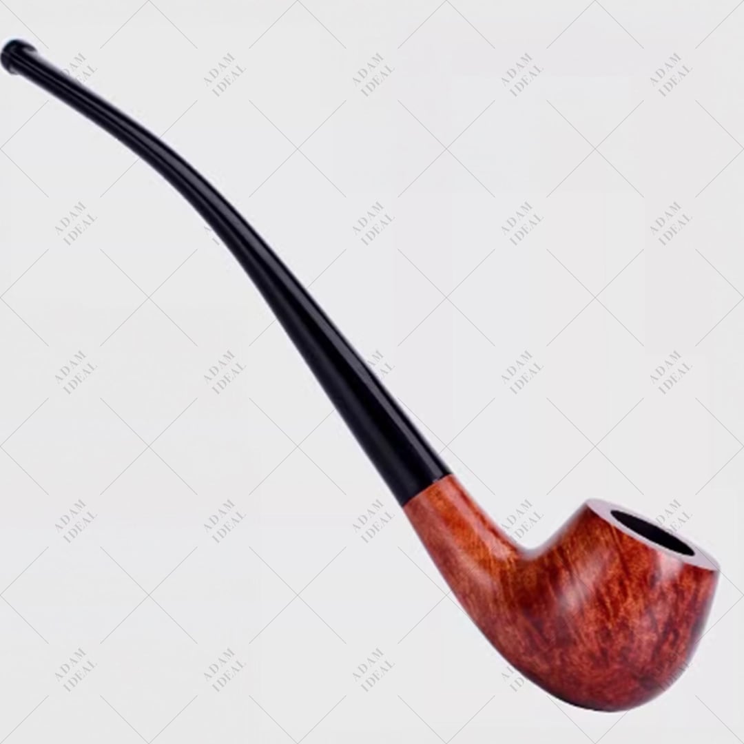 Briar Wood Smoking Pipe for Men, Polished Wooden Tobacco Pipe, Elegant ...