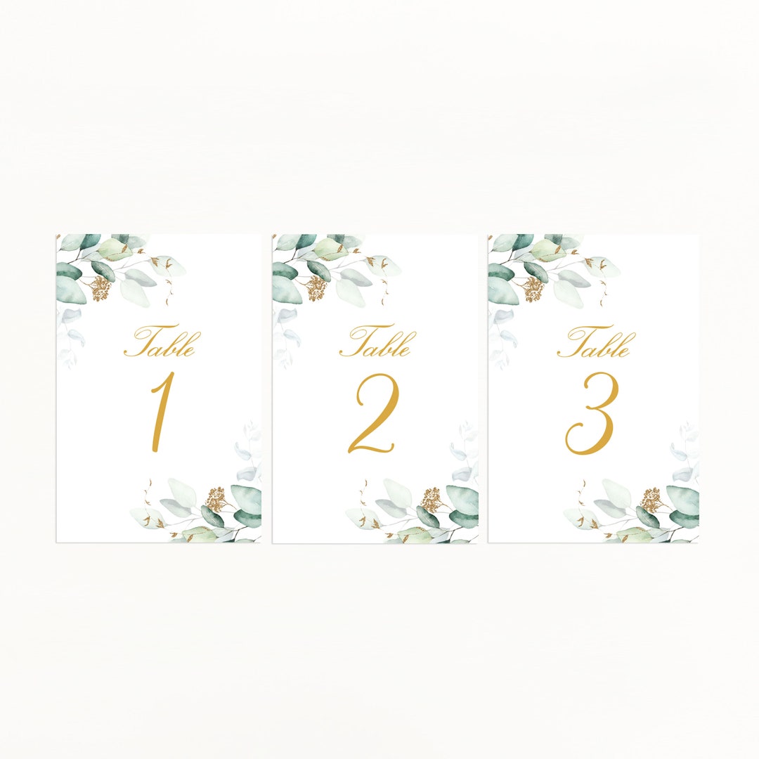 Table Numbers - Botanical Theme for Wedding - Etsy
