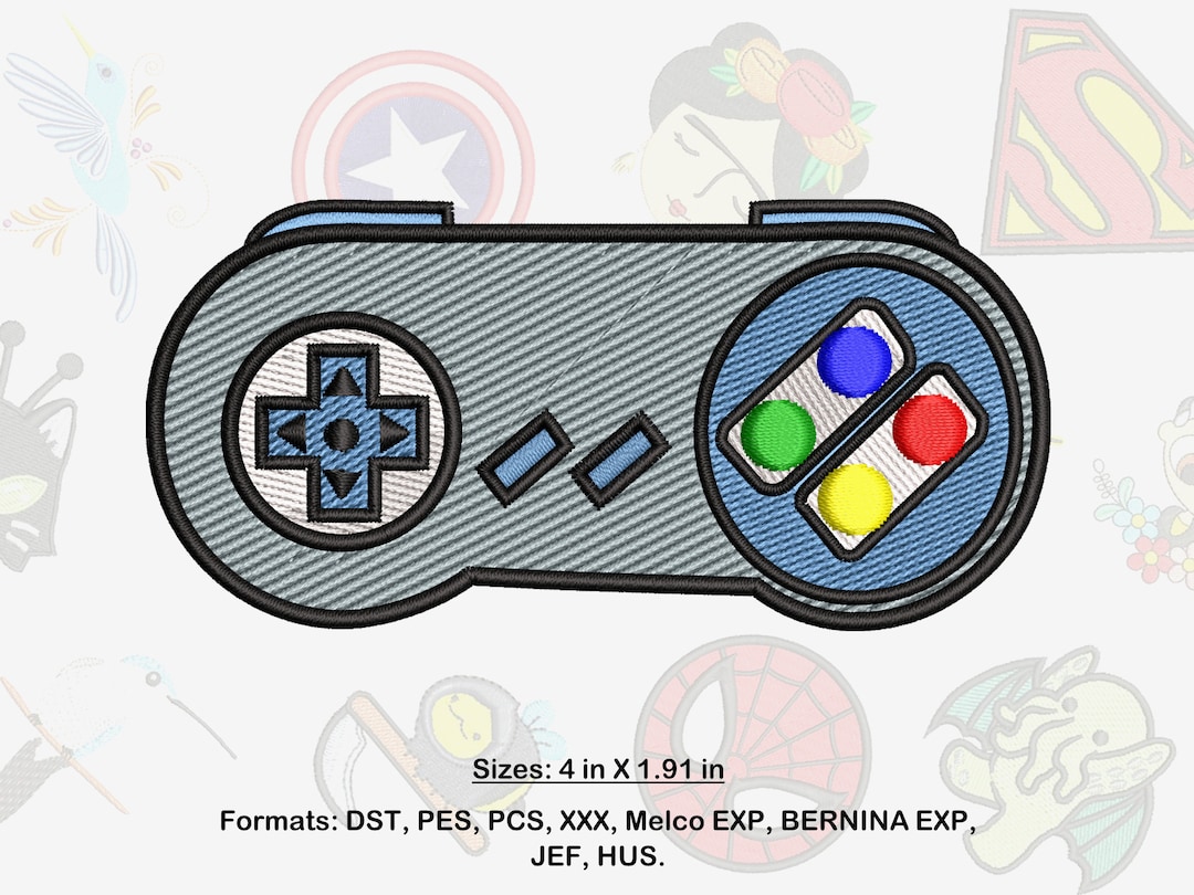 Video Game Controller Machine Embroidery Design. 4 in X 1.91 In. - Etsy