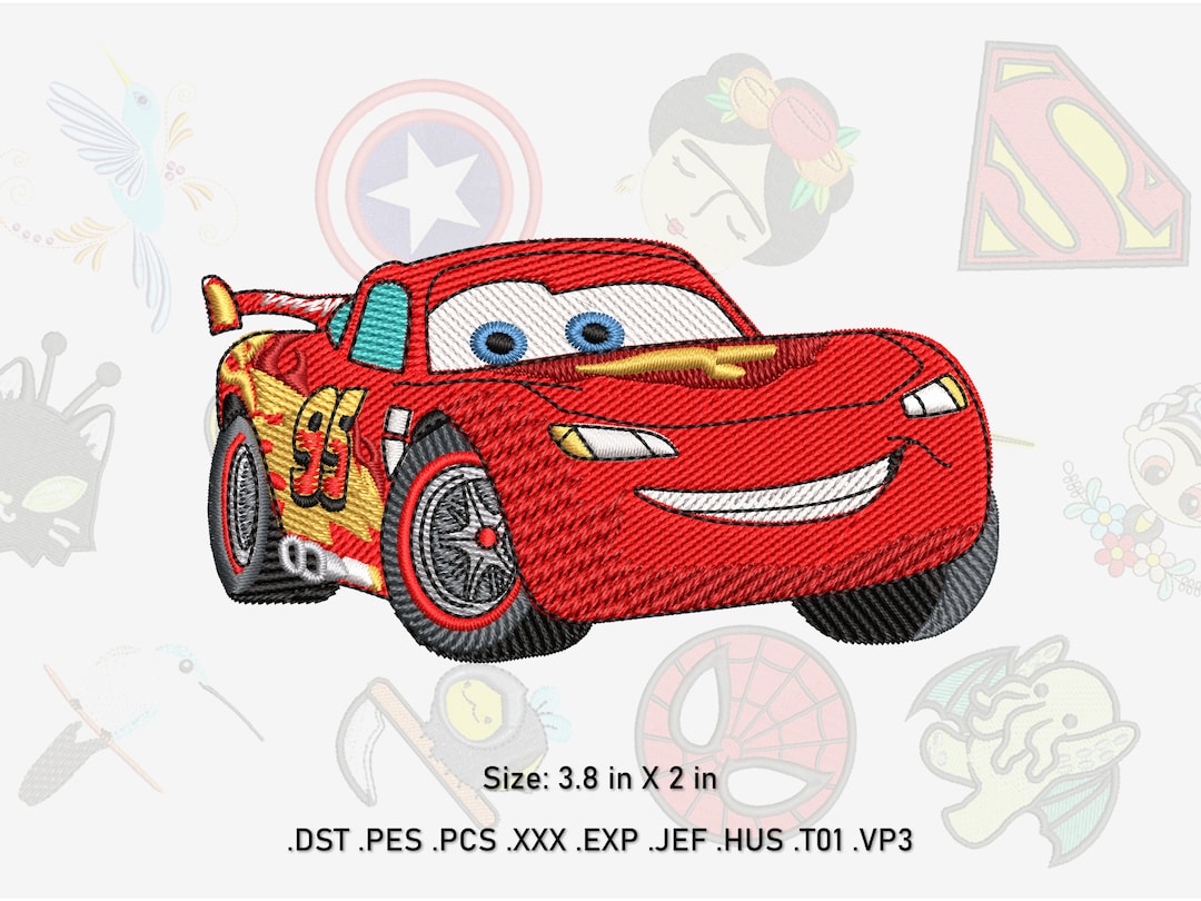 Racing Car Embroidery Design: Machine Embroidery Pattern (2x3.8 In ...