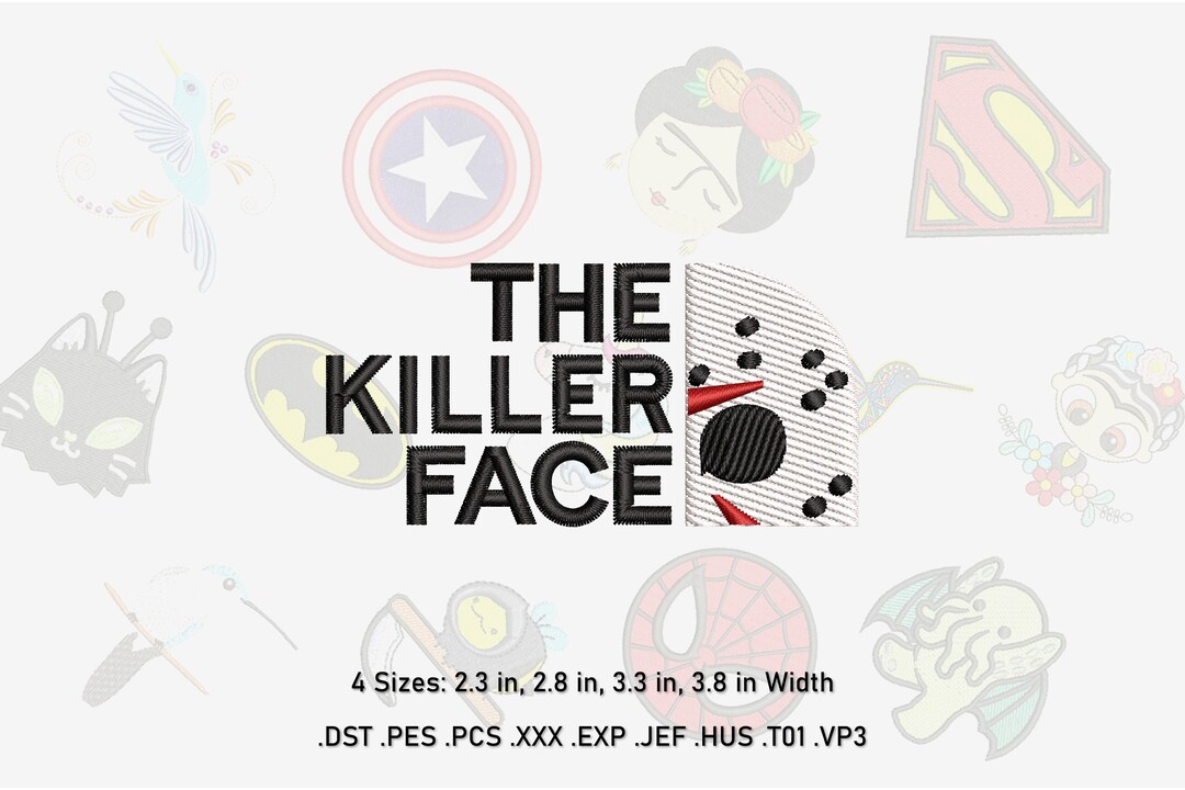 The Killer Face Machine Embroidery Design. 4 Sizes. - Etsy