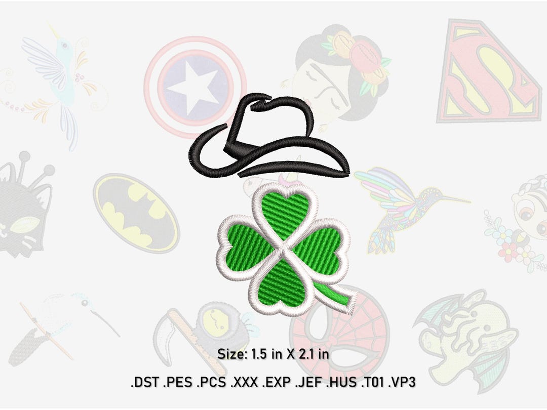 Clover Machine Embroidery Design. 1.5 in X 2.5 In - Etsy
